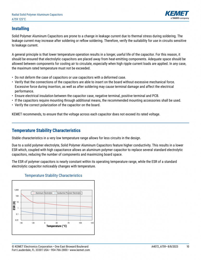 KEMET A759 series datasheet page 10