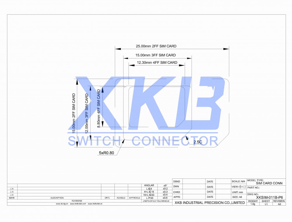 XKSIM-011B-P6 technical drawing page 2