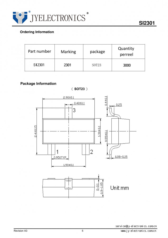 SI2301 datasheet page 5