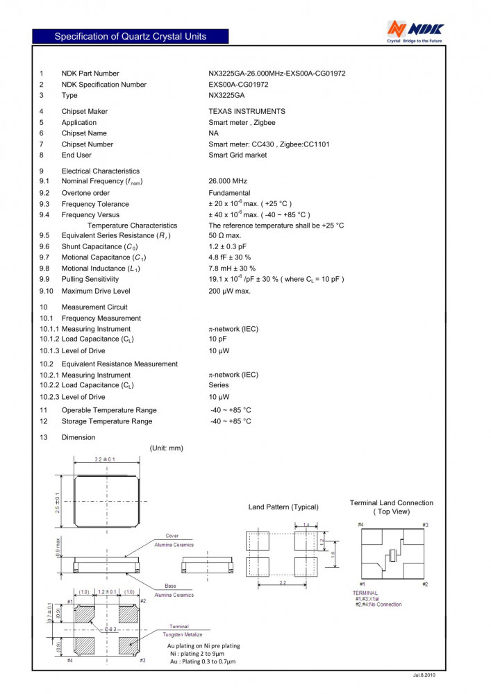 NDK CG01972-26M technical document page