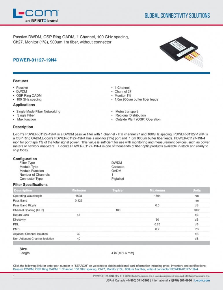 PDWER-01127-19N4 technical document page 1