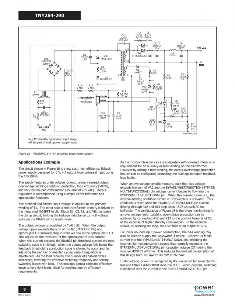 TNY284-290 TinySwitch-4 datasheet page 8