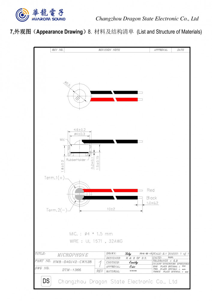 HMB-O40J42-CWH28 approval specification page 6