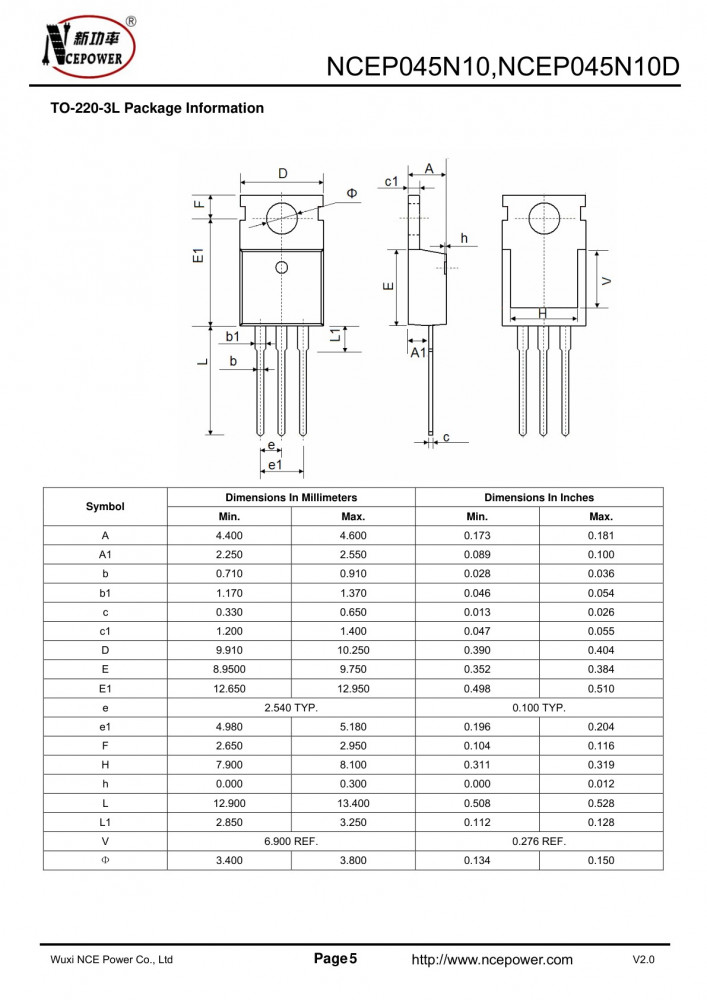 NCEP045N10D datasheet page 5