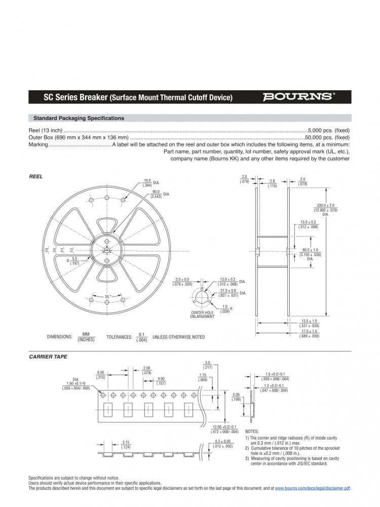 BOURNS SC Series datasheet page 4