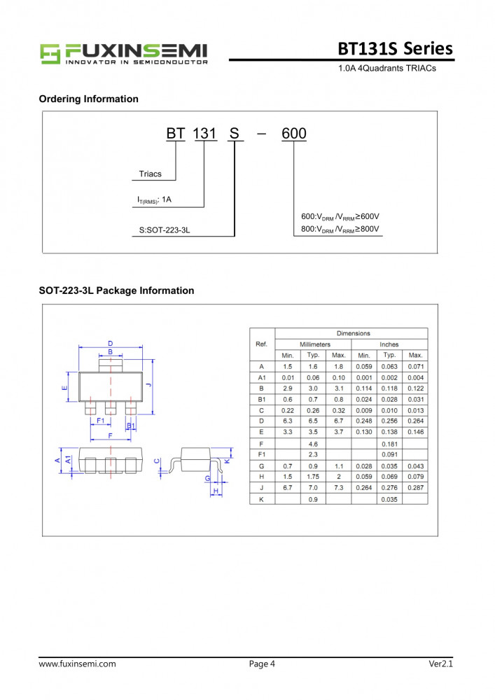 BT131S datasheet page 4