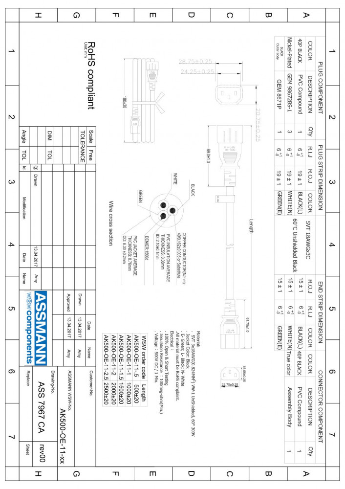 AK500-OE-11-1 technical drawing preview