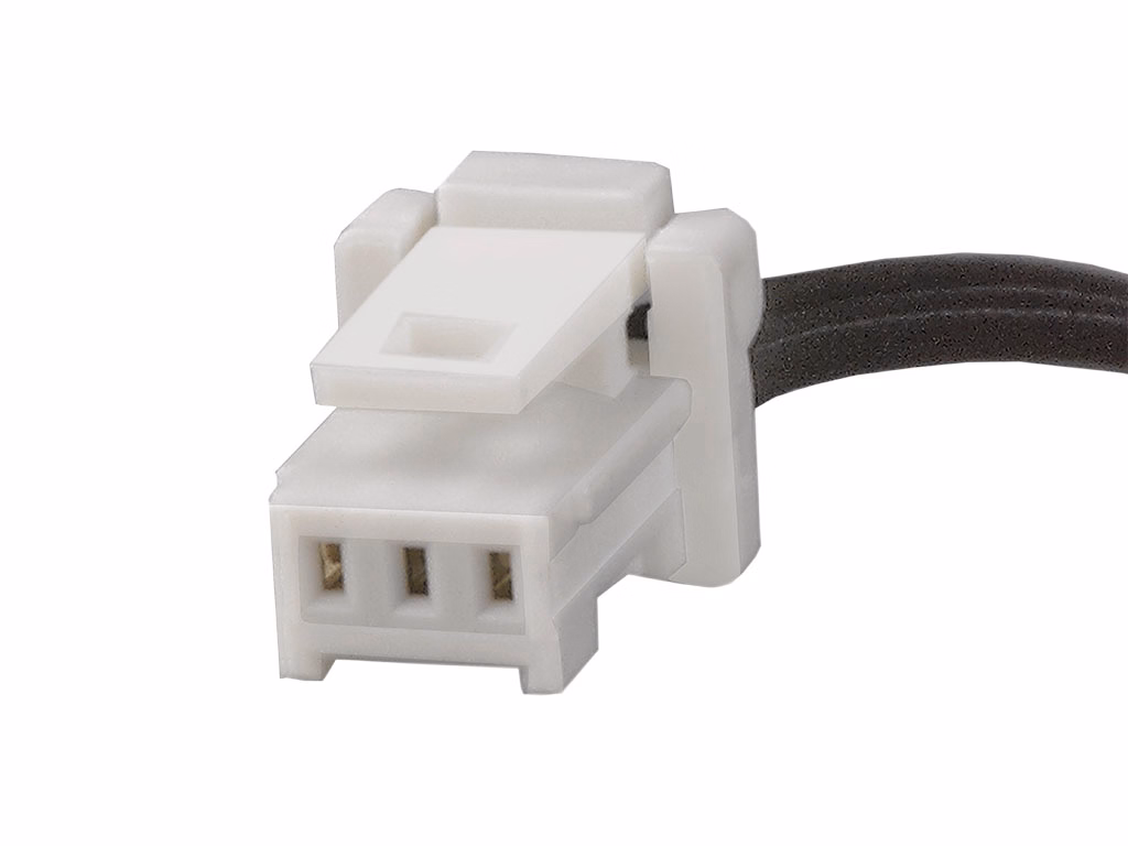 Mini-Lock-to-Mini-Lock Off-the-Shelf (OTS) Cable Assembly, 2.50mm Pitch, Female-Female, Single Row, 100.00mm Length, 3 Circuits, Natural