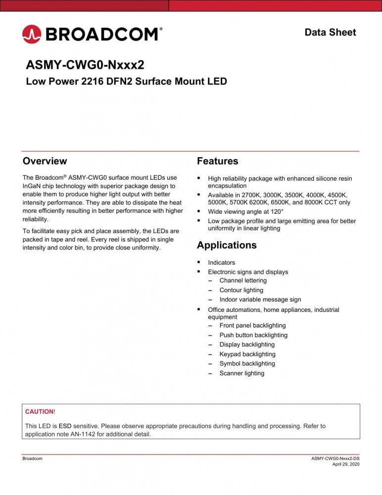 ASMY-CWG0-NX7B2 datasheet page 1