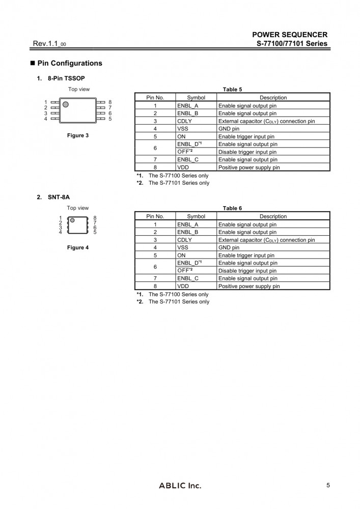 ABLIC S-77100/77101 datasheet page 5