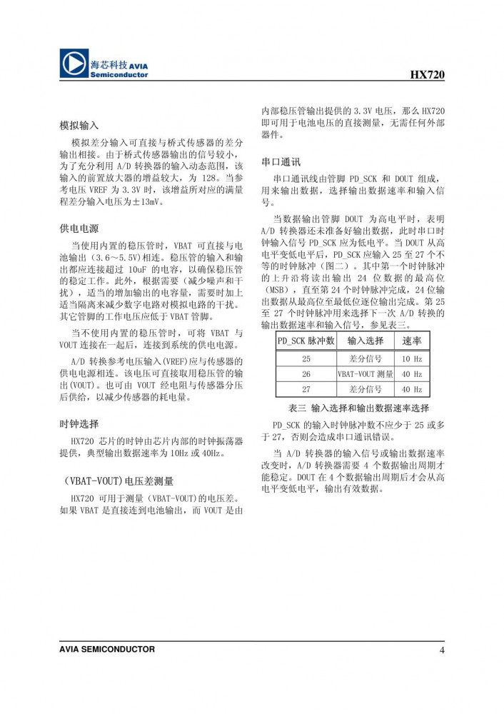 HX720D datasheet page 4