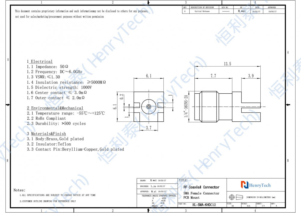 HL-SMA-KHDC12 technical document preview
