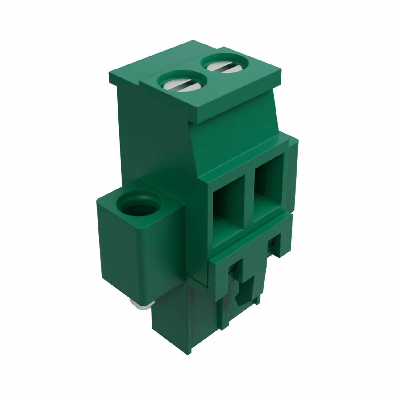 5.00mm Pitch Eurostyle Vertical Plug, with Retention Screws, Front Wire Entry, Green Housing, Gold (Au) Plated, 2 Circuits for sale