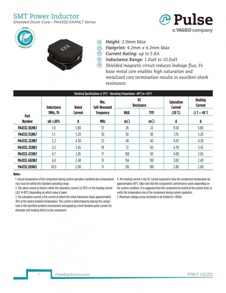 PA4332.222NLT technical document page 1