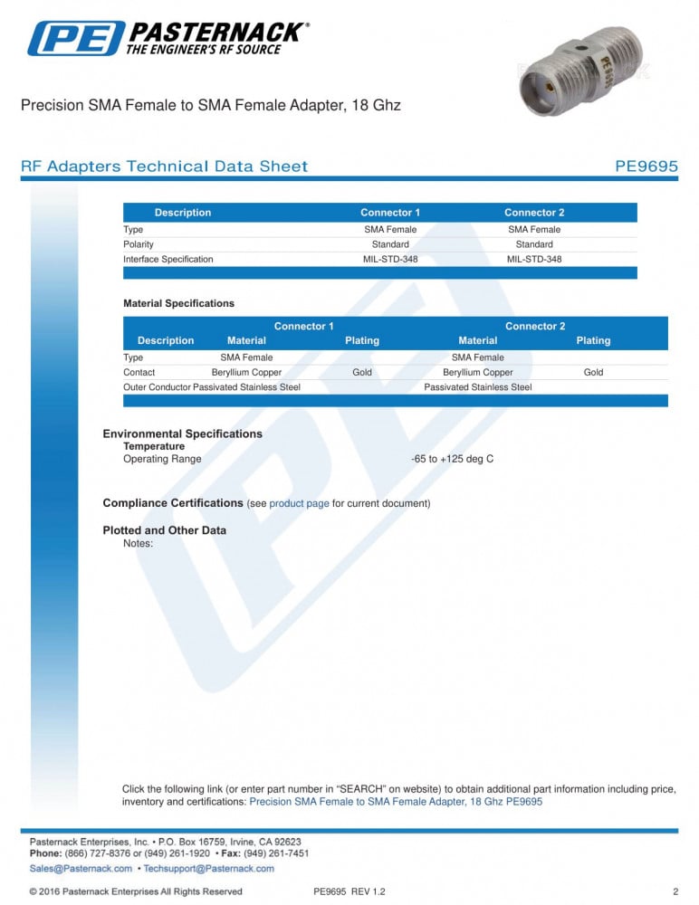 PE9695 technical document page 2