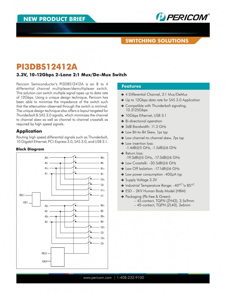 PI3DBS12412A technical document preview