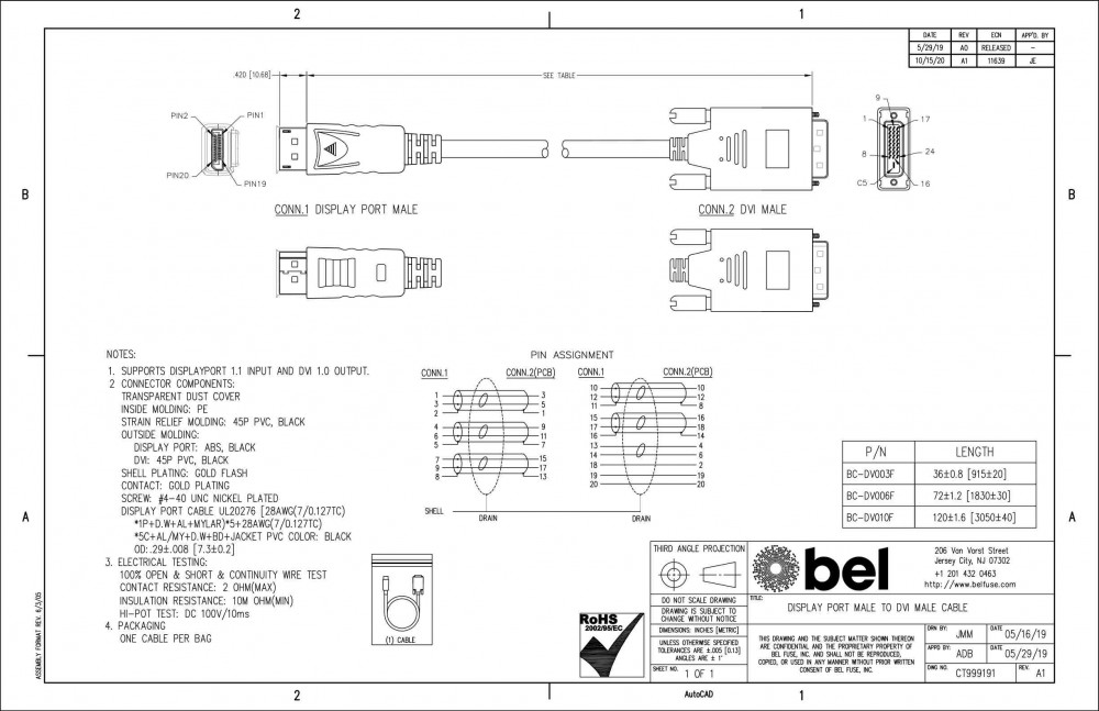 BC-DV006F product drawing preview