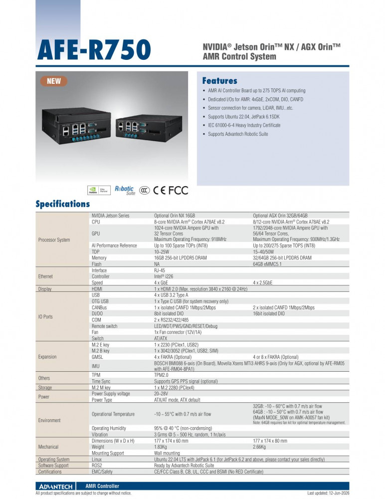 AFE-R750 product document image 1
