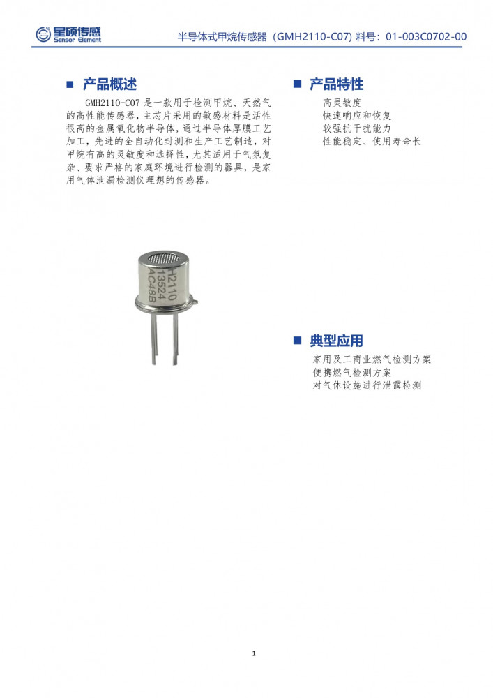 GMH2110-C07 datasheet page 1