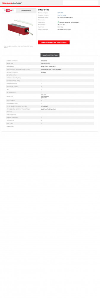 COTO 5000-0408 technical document preview