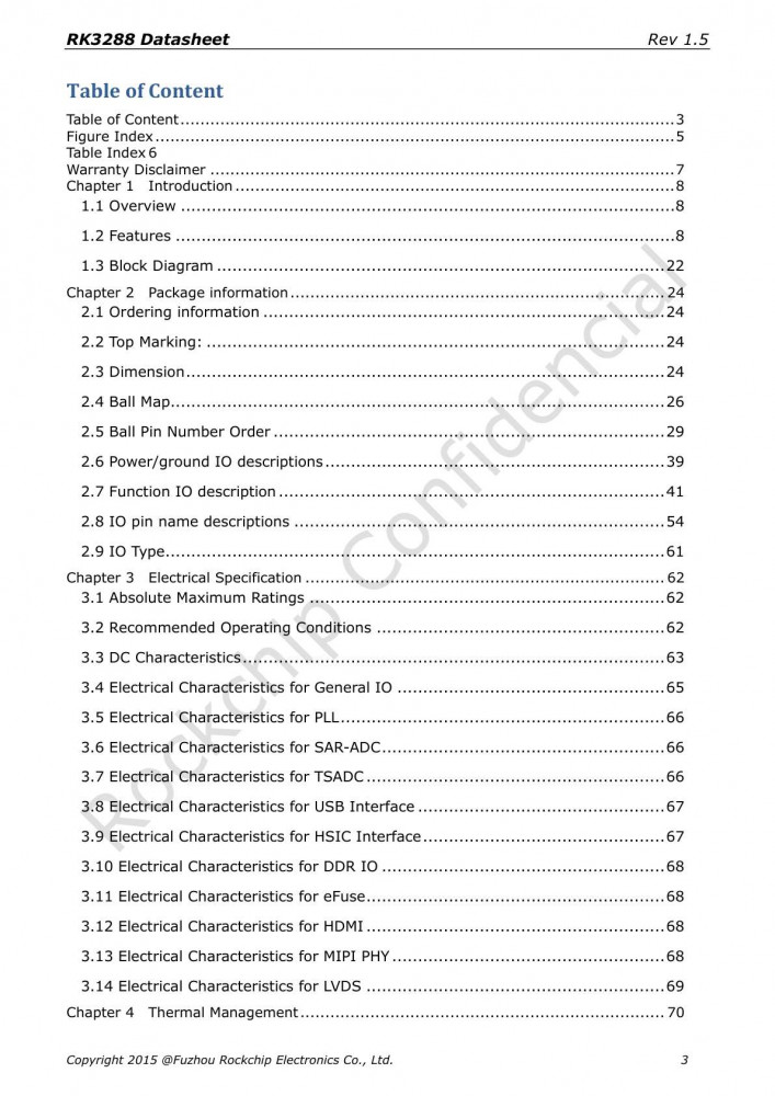 RK3288 datasheet page 3