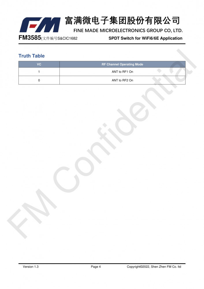 FM3585 datasheet page 4