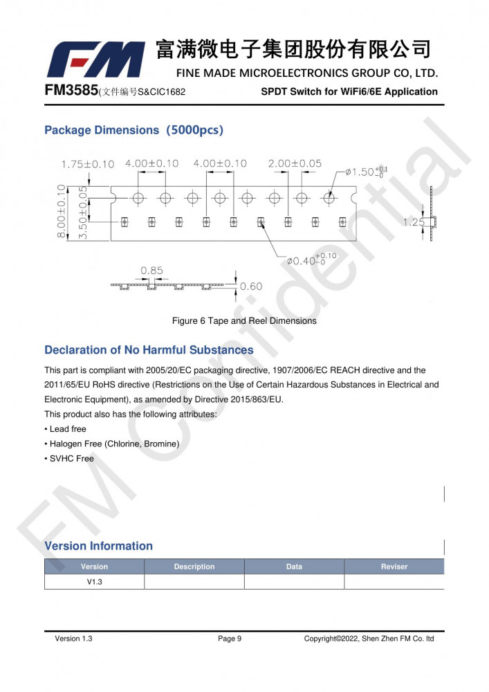 FM3585 datasheet page 9