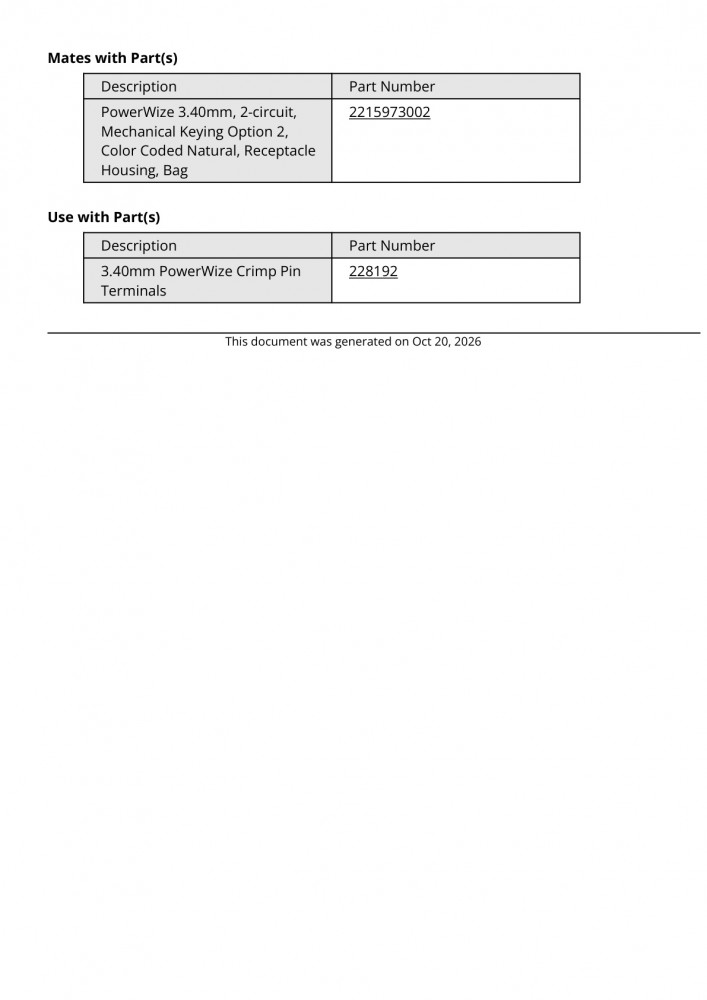 Technical document page 3 for product 2281860002