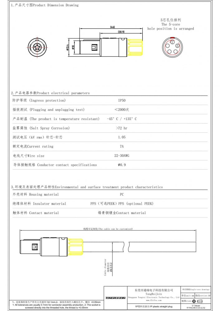 1P.PAG.M0.5.CA.GJ.52 technical document page 1