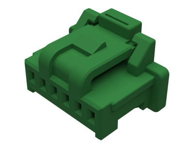 1.00mm Pitch, Pico-Clasp Low-Halogen Receptacle Crimp Housing, Single Row, Inner Positive Lock, 15 Circuits, Green for sale