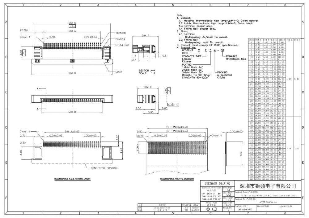 JUSHUO AFC07-S36FCC-00 customer drawing