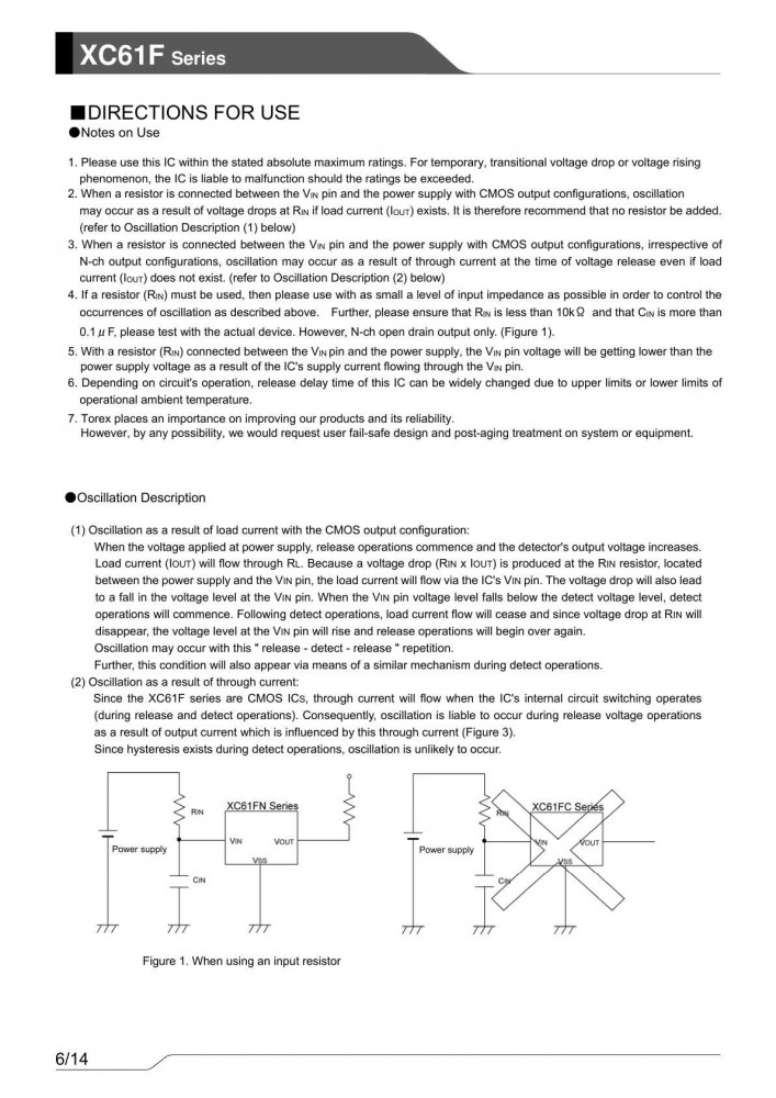 XC61F datasheet page 6