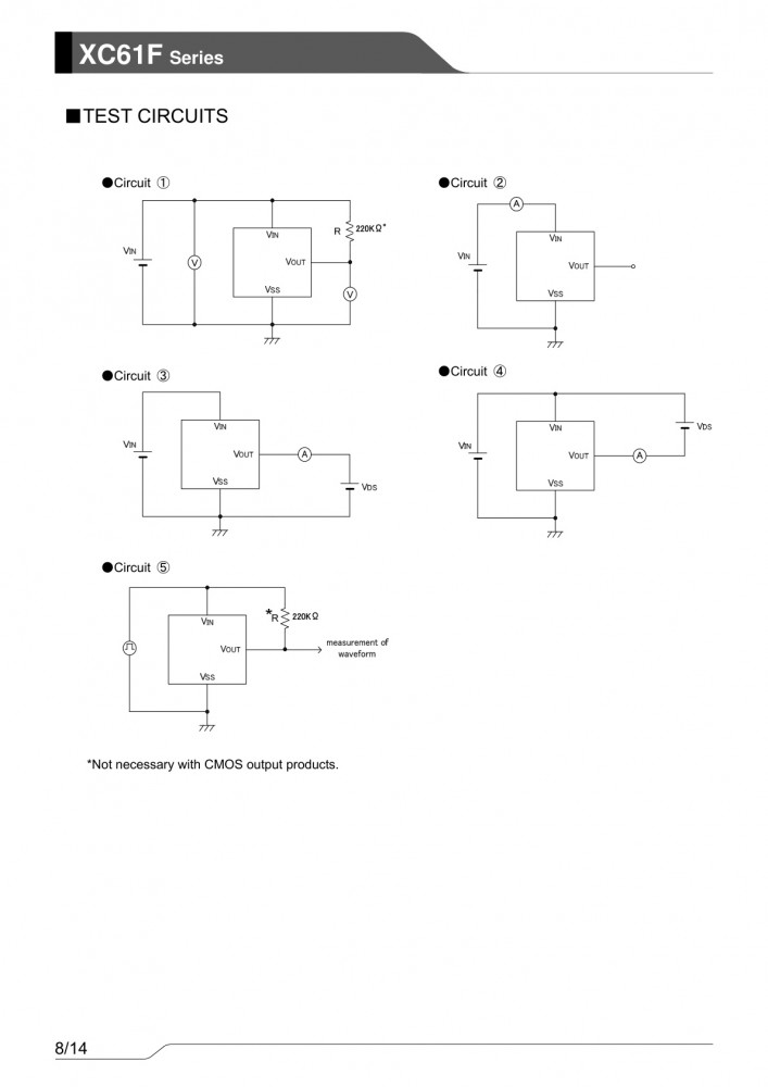 XC61F datasheet page 8