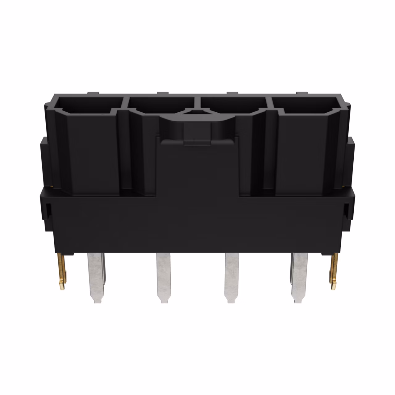 Mini-Fit Sr. Vertical Header, 10.00mmPitch, Single Row, 4 Circuits, 8.30mm Tail Length, for 6.35mm PCB, 0.76µm Gold (Au) Plating for sale