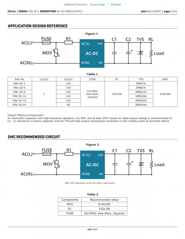 PSK-3D datasheet page 6