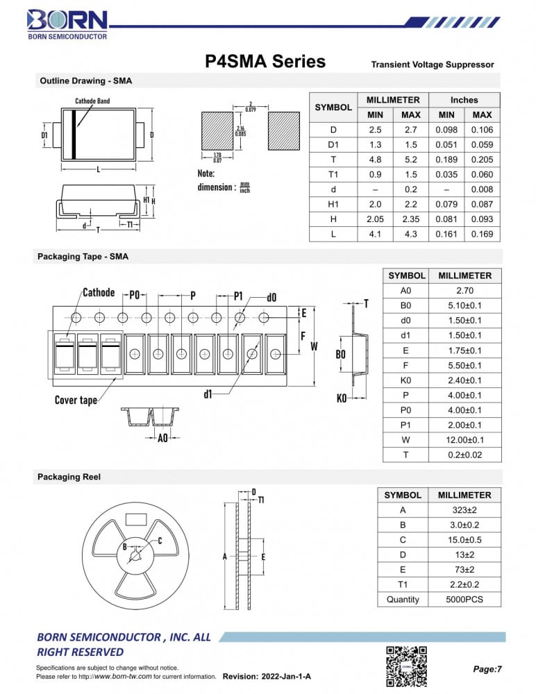 P4SMA series datasheet page 7