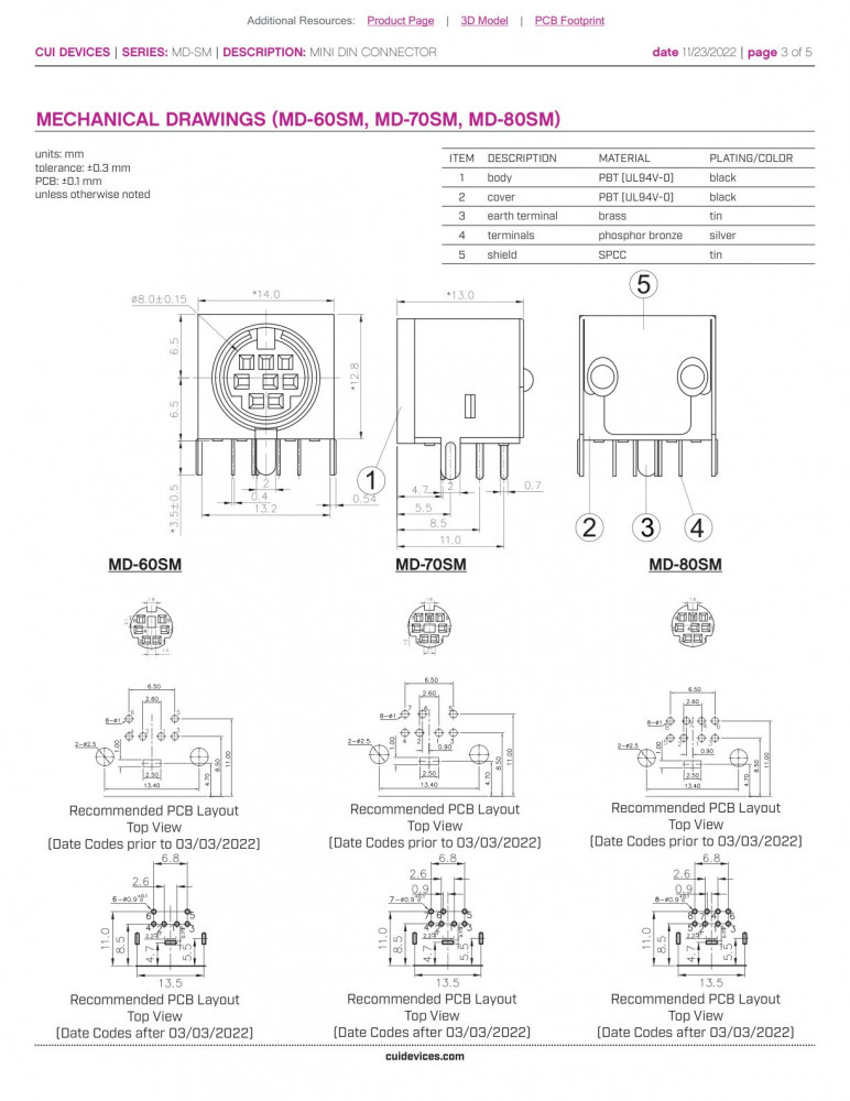 MD-60SM technical document page 3