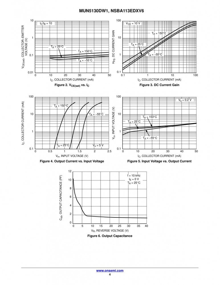 MUN5130DW1T1G datasheet page 4
