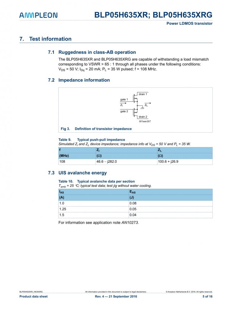 BLP05H635XRGY datasheet page 5