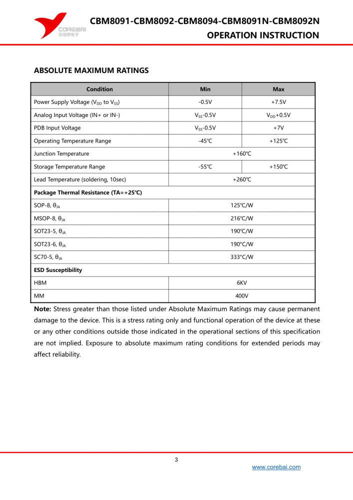 CBM8091AST5 datasheet page 3