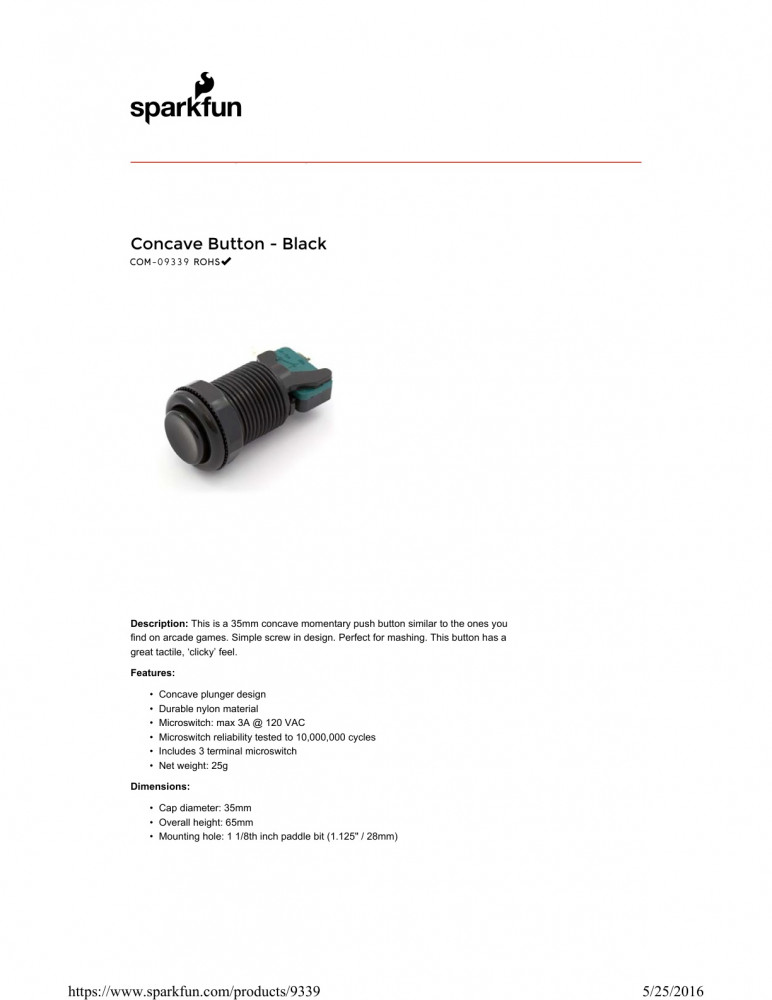 COM-09339 technical document page