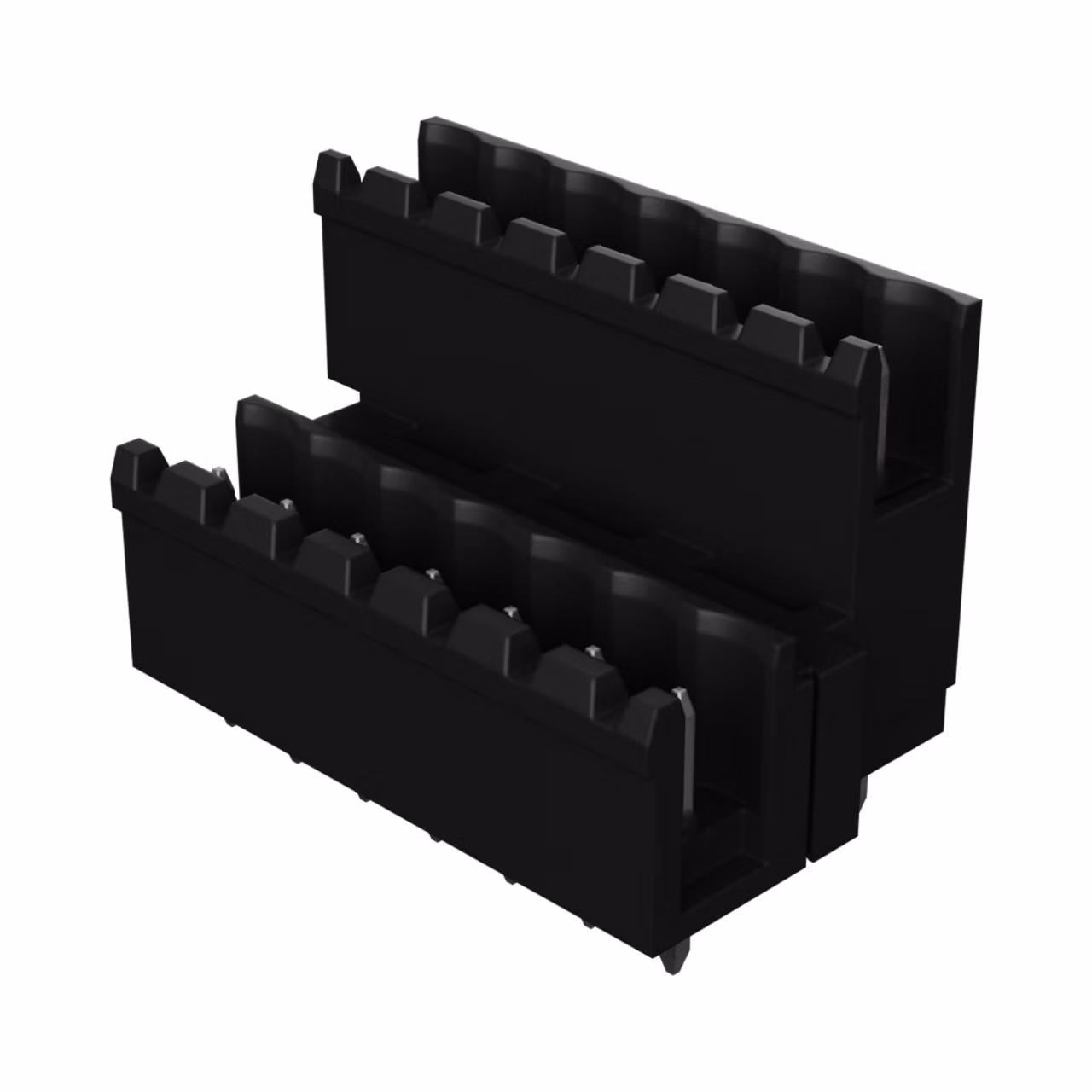 5.00mm Pitch Eurostyle Vertical Dual Level PCB Header, Open Ends, 14 Circuits for sale