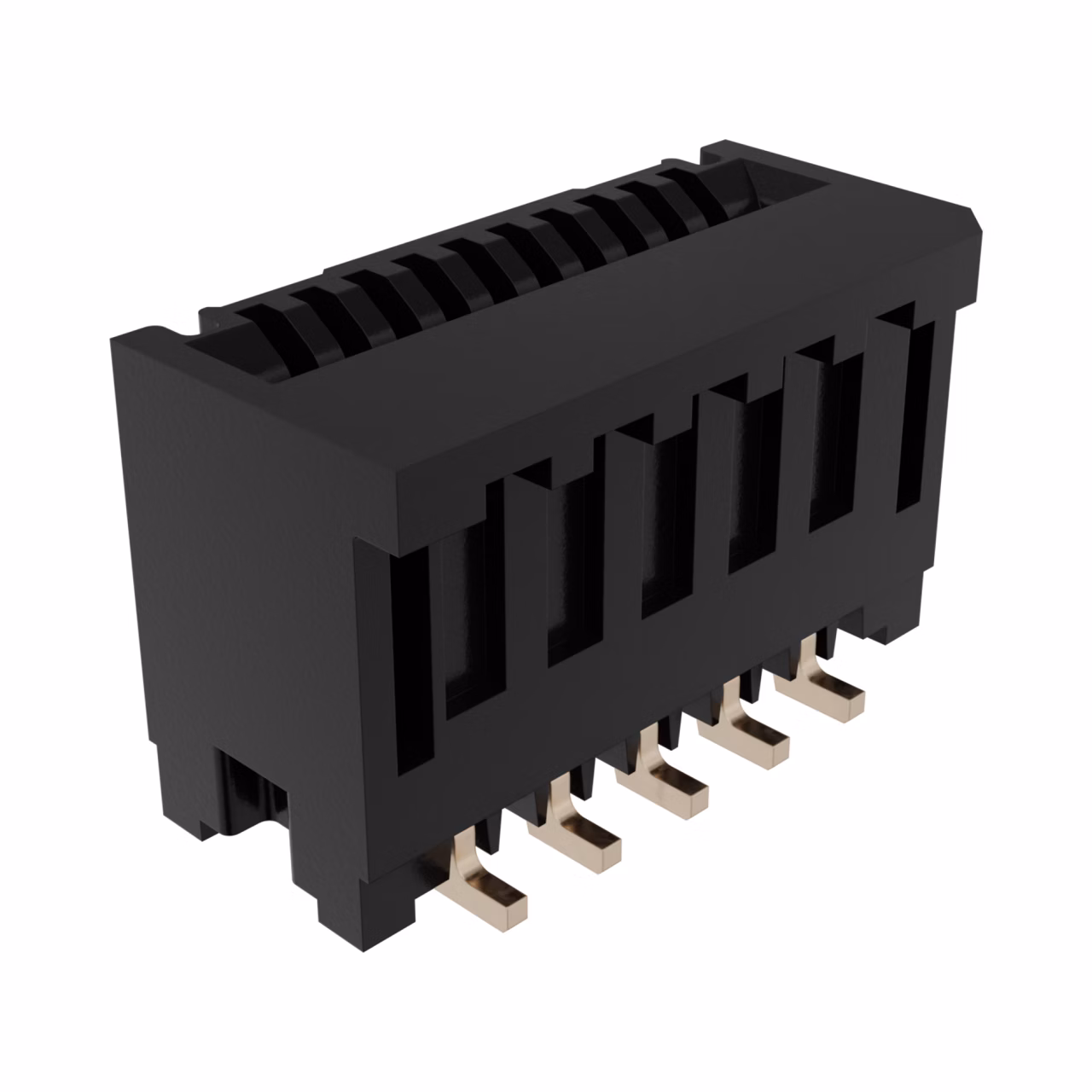 Easy-On FFC/FPC Connector, 0.50mm Pitch, Surface Mount, Vertical, Non-ZIF, Reverse Footprint, Tin Bismuth Plating, Long Terminal Type, Black, 10 Circuits for sale