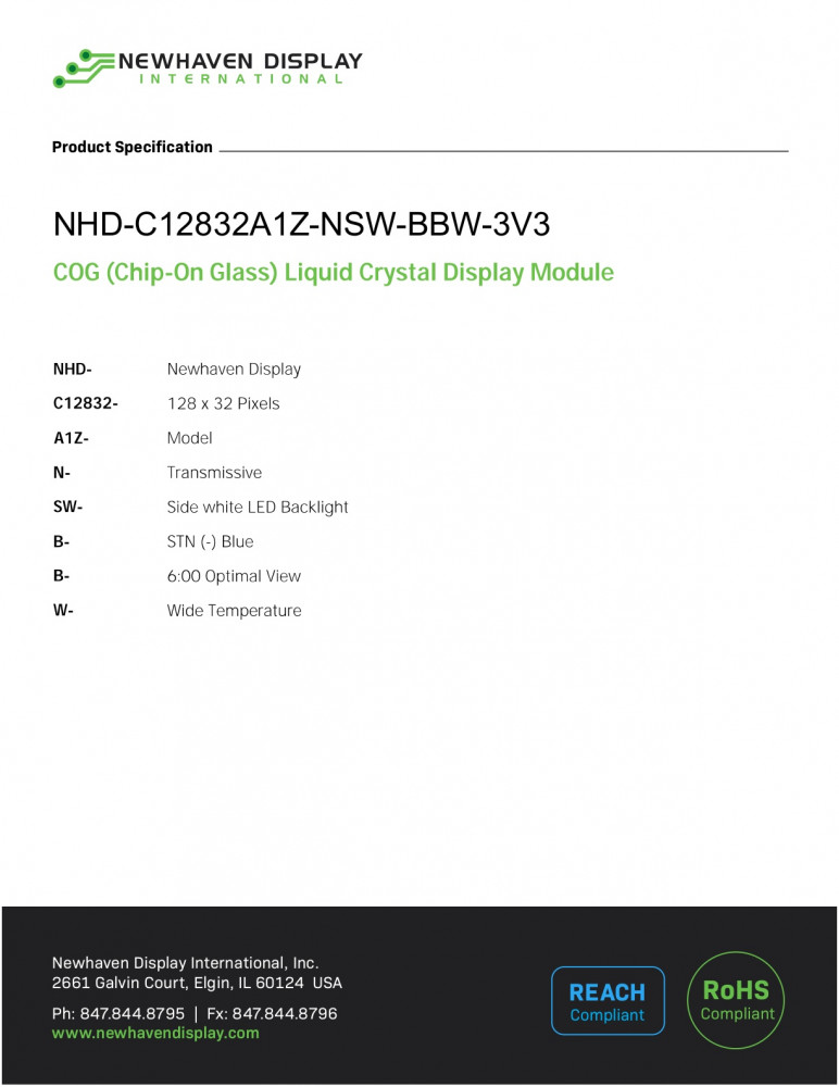 NHD-C12832A1Z-NSW-BBW-3V3 document page 1