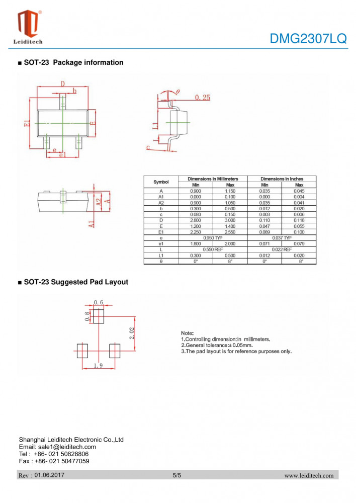DMG2307LQ datasheet page 5
