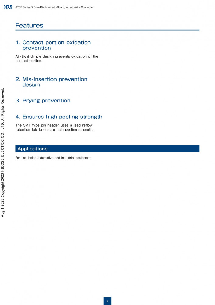 HRS GT8E series document page 2