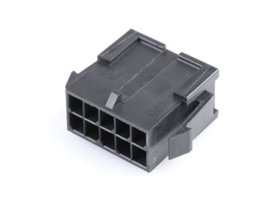 Micro-Fit 3.0 Plug Housing, Dual Row, 16 Circuits, UL 94V-2, Glow-Wire Capable, Black