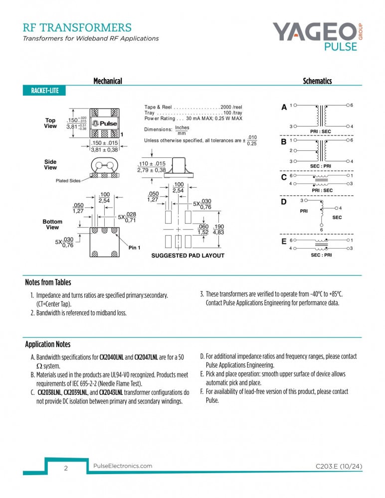 CX2045LNLT product document page 2
