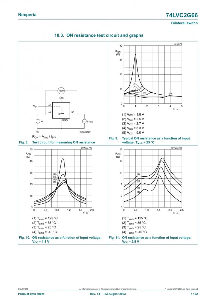 74LVC2G66DC,125 datasheet page 7