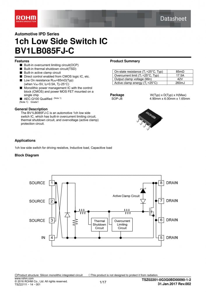 BV1LB085FJ-CE2 datasheet page 1